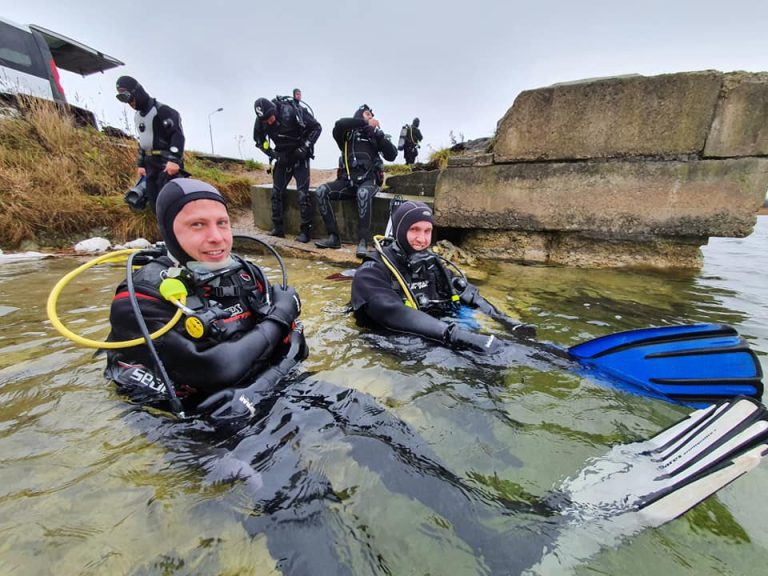 Scuba diving on the day of proclamation of the Republic of Latvia ...
