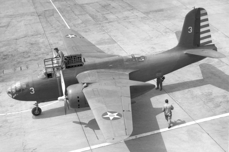 Airplane Douglas A-20 (Boston, Heavok) US bomber in the Gulf of Riga ...